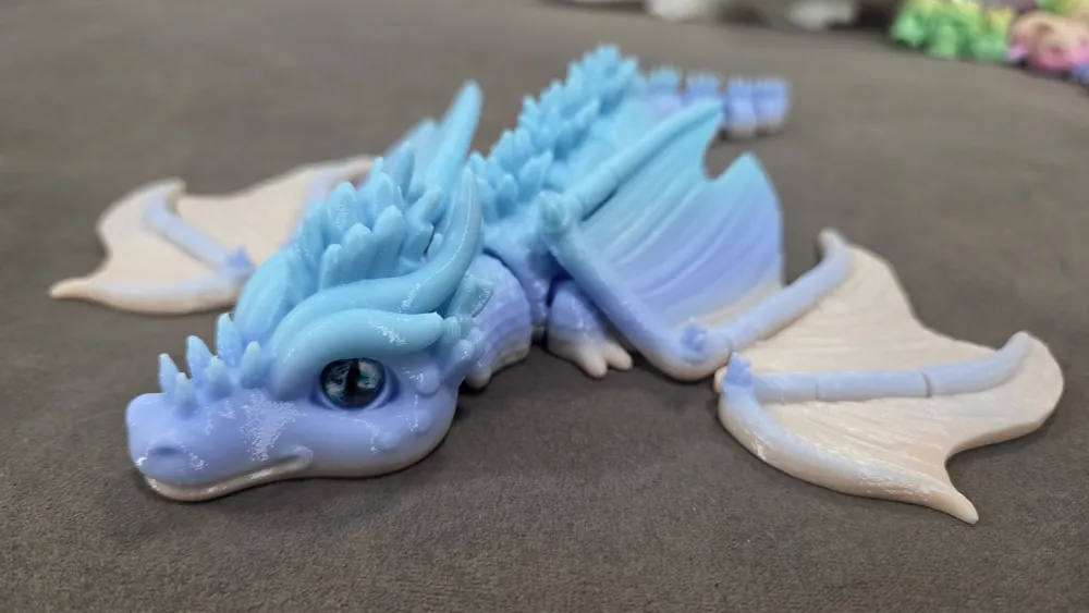 Elder Ice Dragon - 8mm glass eye compatible - Free 3D Print Model ...