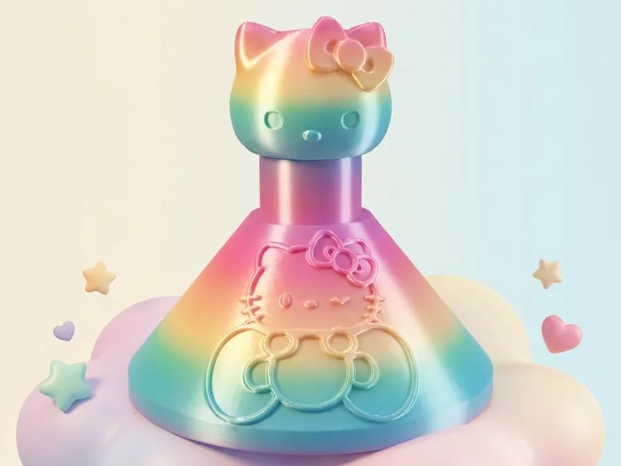 Hello Kitty WINK KT Funnel Perler Beads - Free 3D Print Model - MakerWorld