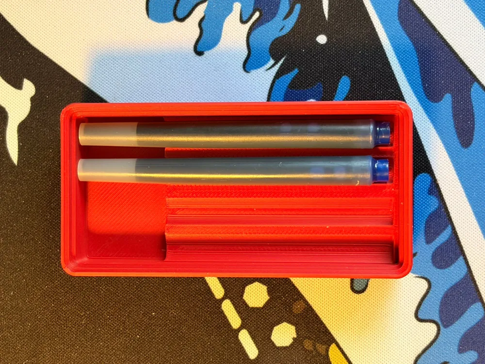 gridfinity box for longer fountain pen cartridges - Free 3D Print Model ...