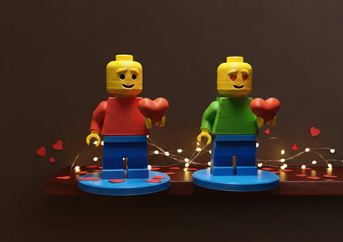 Valentine's Day figure with heart gift decoration - Free 3D Print Model ...
