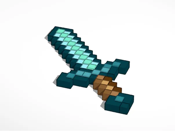 Minecraft Sword - Free 3D Print Model - MakerWorld