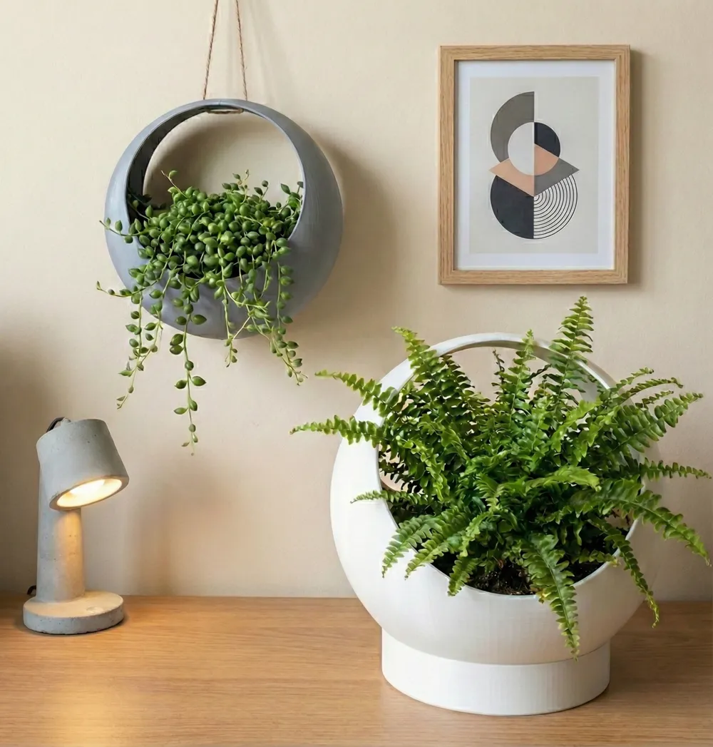 Sphere Planter (Standing & Hanging) - Free 3D Print Model - MakerWorld
