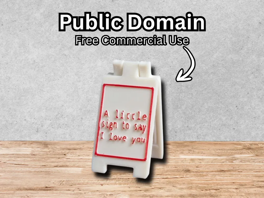 A Little Sign That Says “I Love You” - Free 3D Print Model - MakerWorld