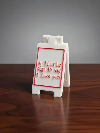 A Little Sign That Says “I Love You” - Free 3D Print Model - MakerWorld