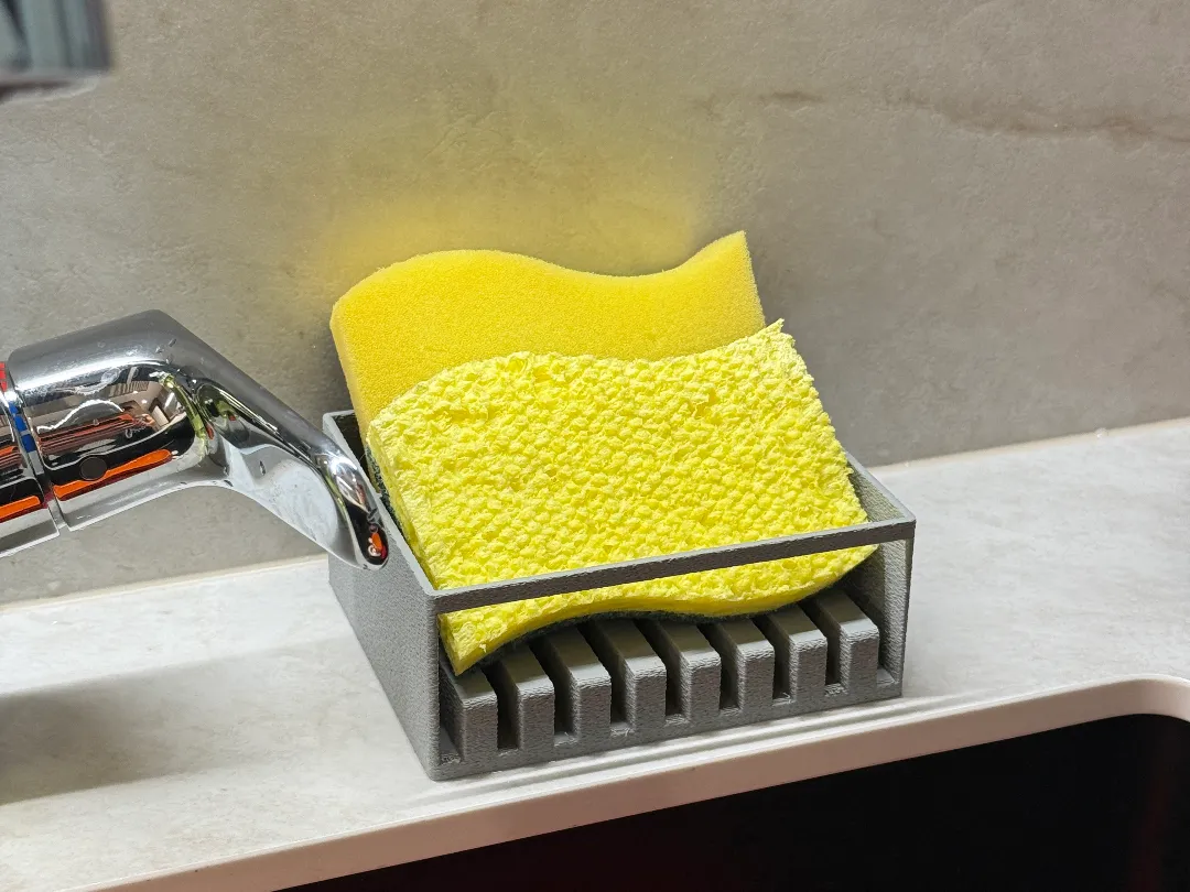 Dual Kitchen Sponge Holder Caddy Tray - Free 3D Print Model - MakerWorld