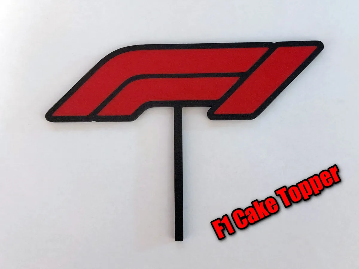F1 Logo Cake Topper - Free 3D Print Model - MakerWorld