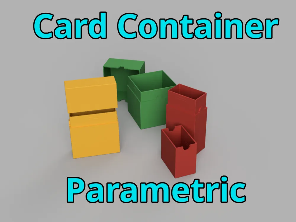 Parametric Playing Card Container - Free 3D Print Model - MakerWorld