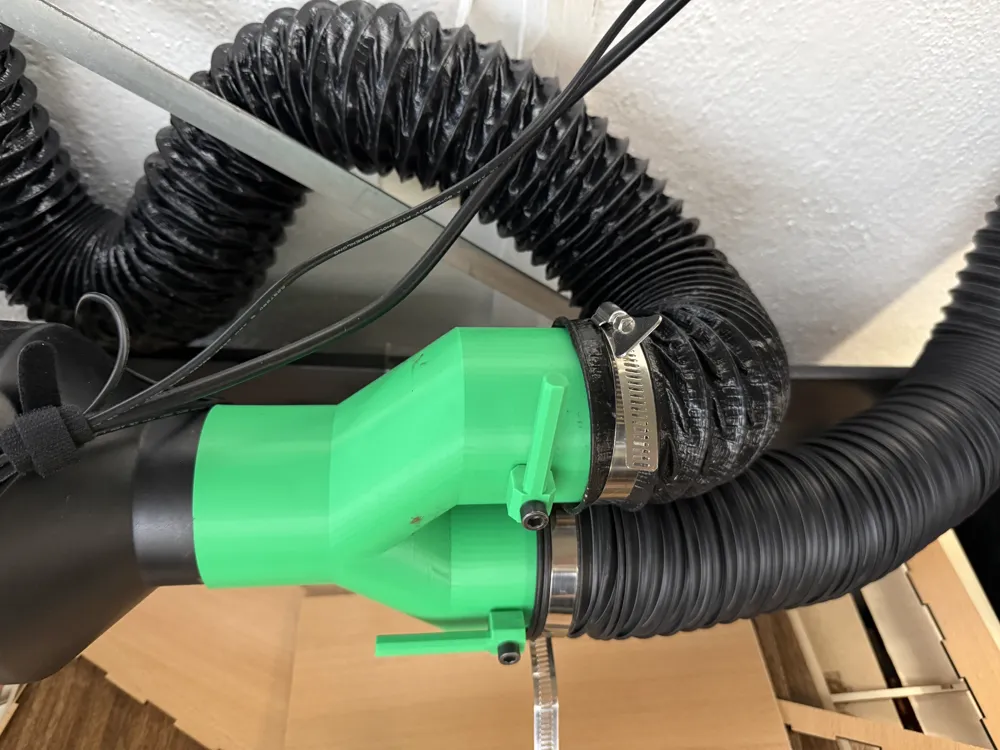 Y-Splitter for Fume Extraction (100 mm / 4") - Free 3D Print Model ...