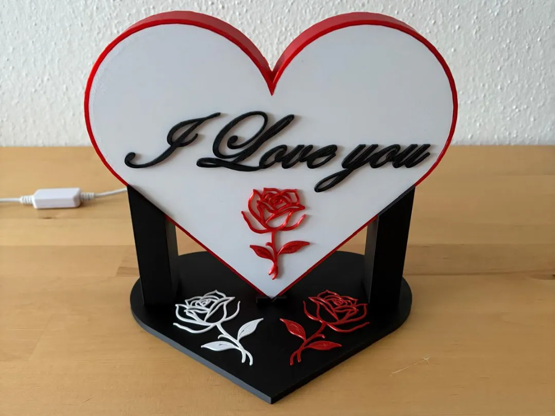 Illuminated Heart with Stand - Free 3D Print Model - MakerWorld