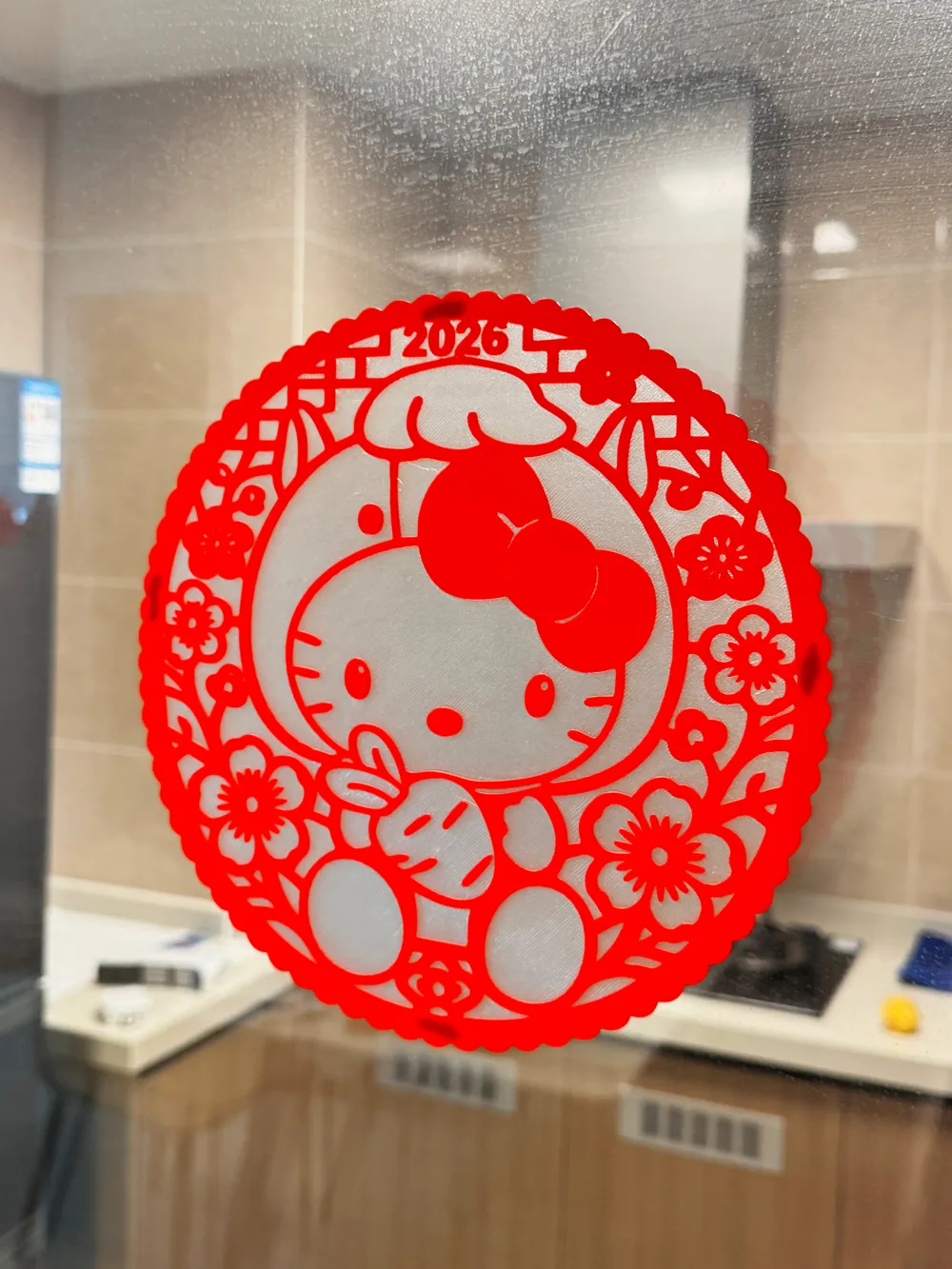 Hello Kitty - Year of the Horse Window Decal - Free 3D Print Model ...