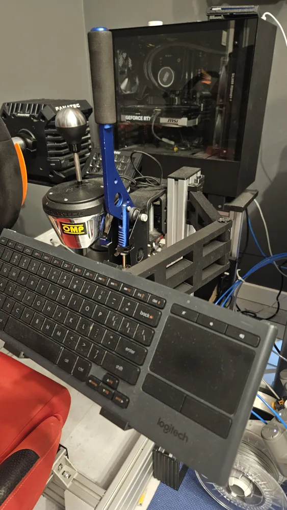 Swivel Sim Racing Keyboard Mount for AluProfiles - Free 3D Print Model ...