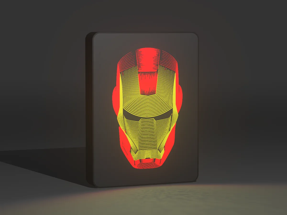 Iron Man Leuchtkasten – Kostenloses 3D-Druckmodell – MakerWorld