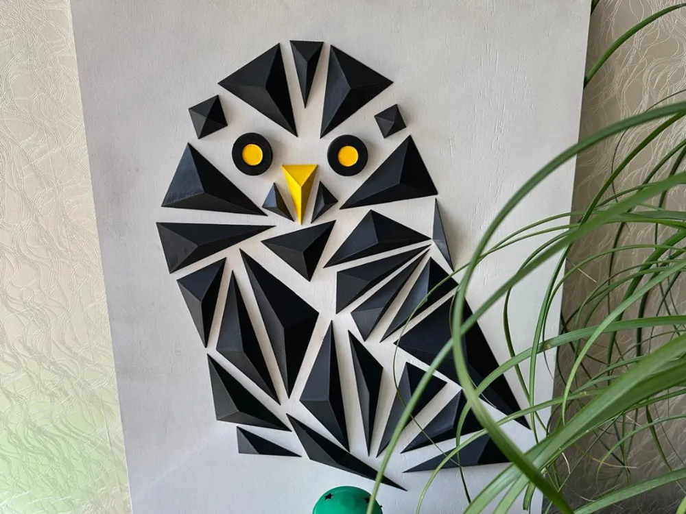 Búho de Atenea para decoración de pared - Modelo de impresión 3D ...