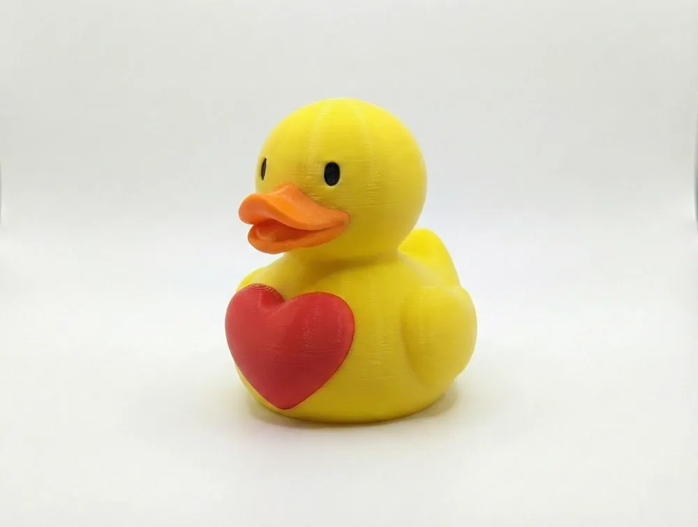Big Heart Ducky - Free 3D Print Model - MakerWorld