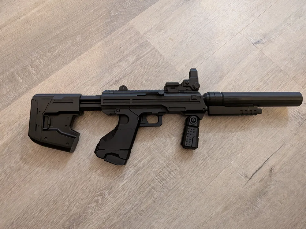 Halo SMG with connectors 125% scale - Free 3D Print Model - MakerWorld
