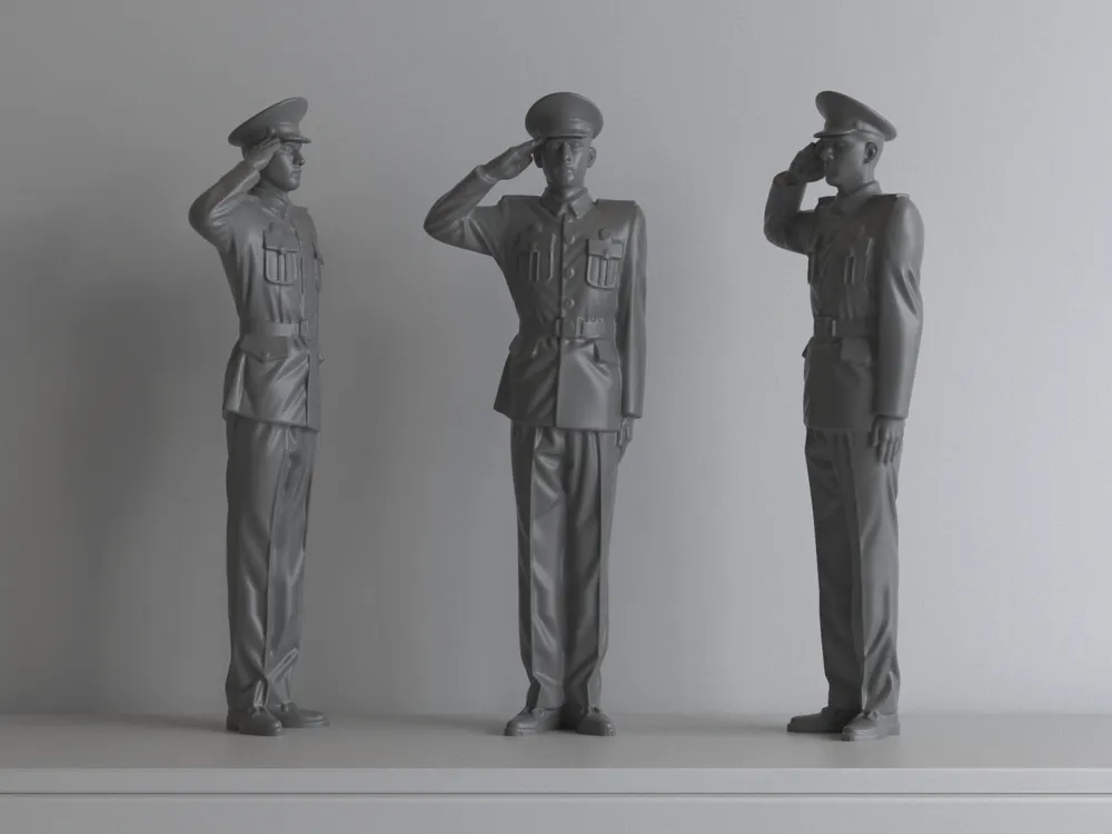 Saluting Soldier - Free 3D Print Model - MakerWorld