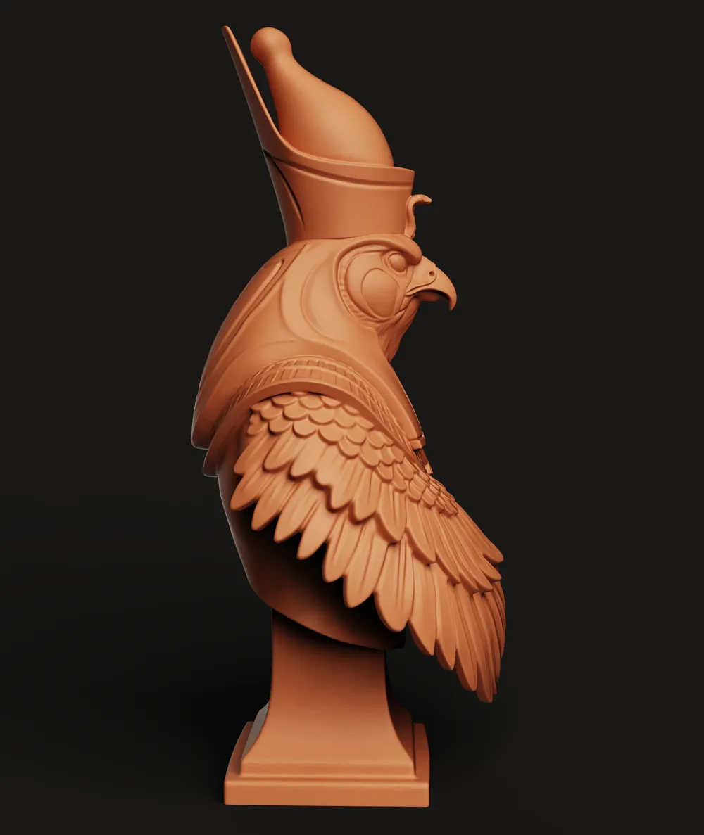 Ancient Egyptian Horus Bust | Falcon God Statue - Free 3D Print Model ...