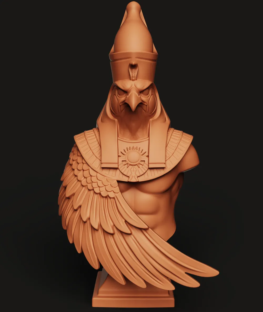 Ancient Egyptian Horus Bust | Falcon God Statue - Free 3D Print Model ...