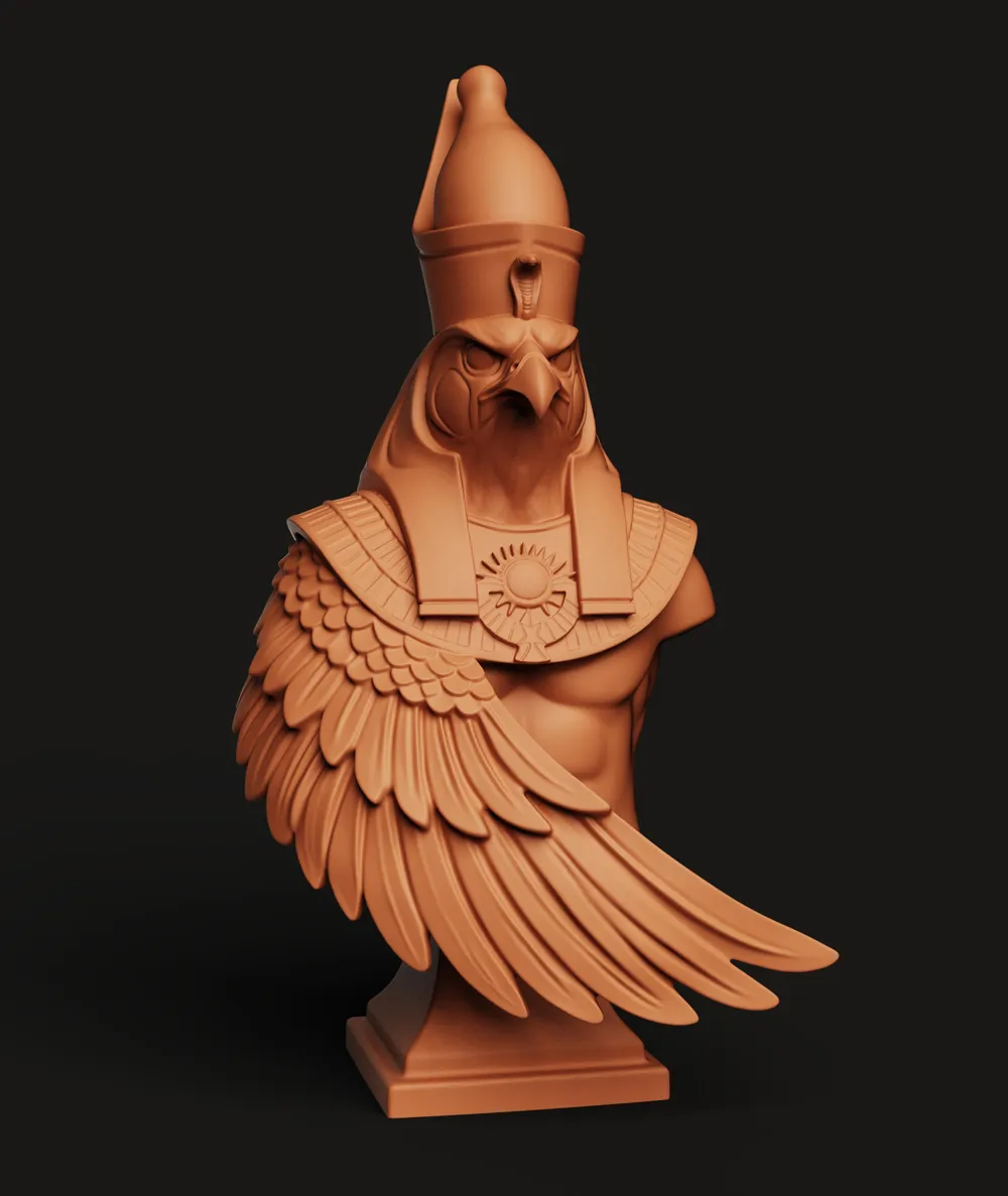 Ancient Egyptian Horus Bust | Falcon God Statue - Free 3D Print Model ...