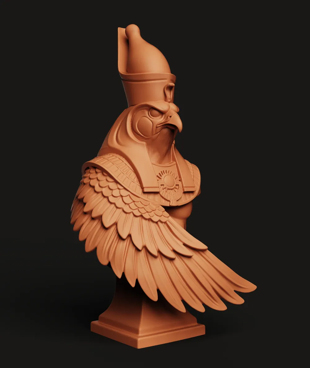 Ancient Egyptian Horus Bust | Falcon God Statue - Free 3D Print Model ...