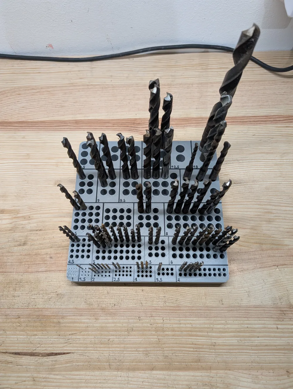 Mega Drill Bit Organizer XXL (287 holes) - Free 3D Print Model - MakerWorld