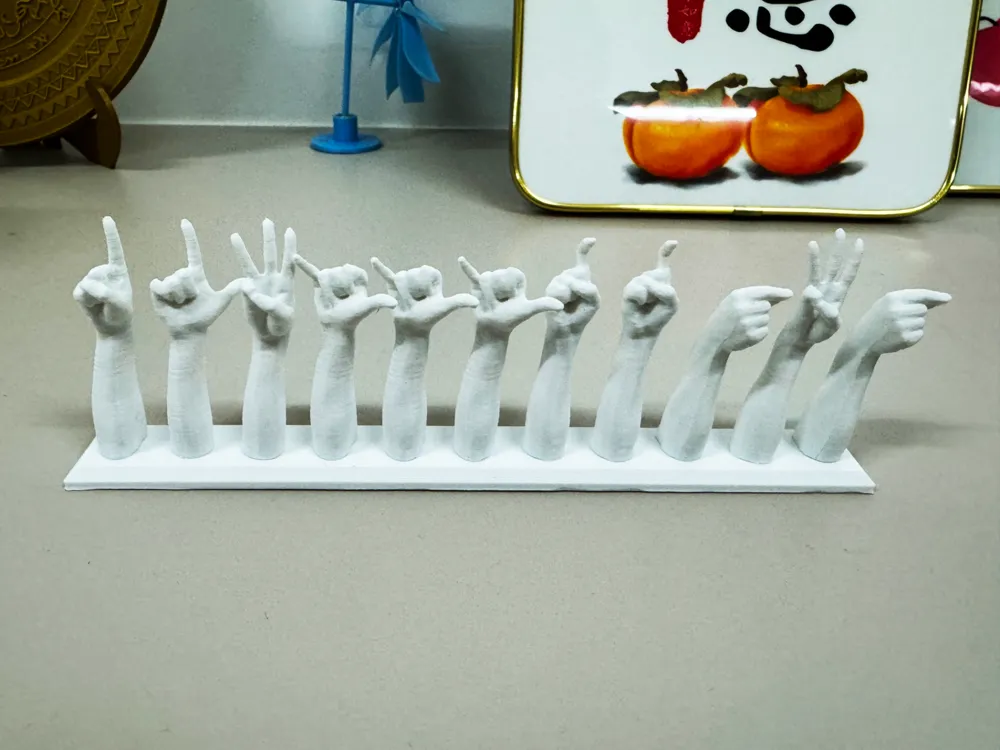 Digital Gesture Magnetic Phone Number Plate - Free 3D Print Model ...