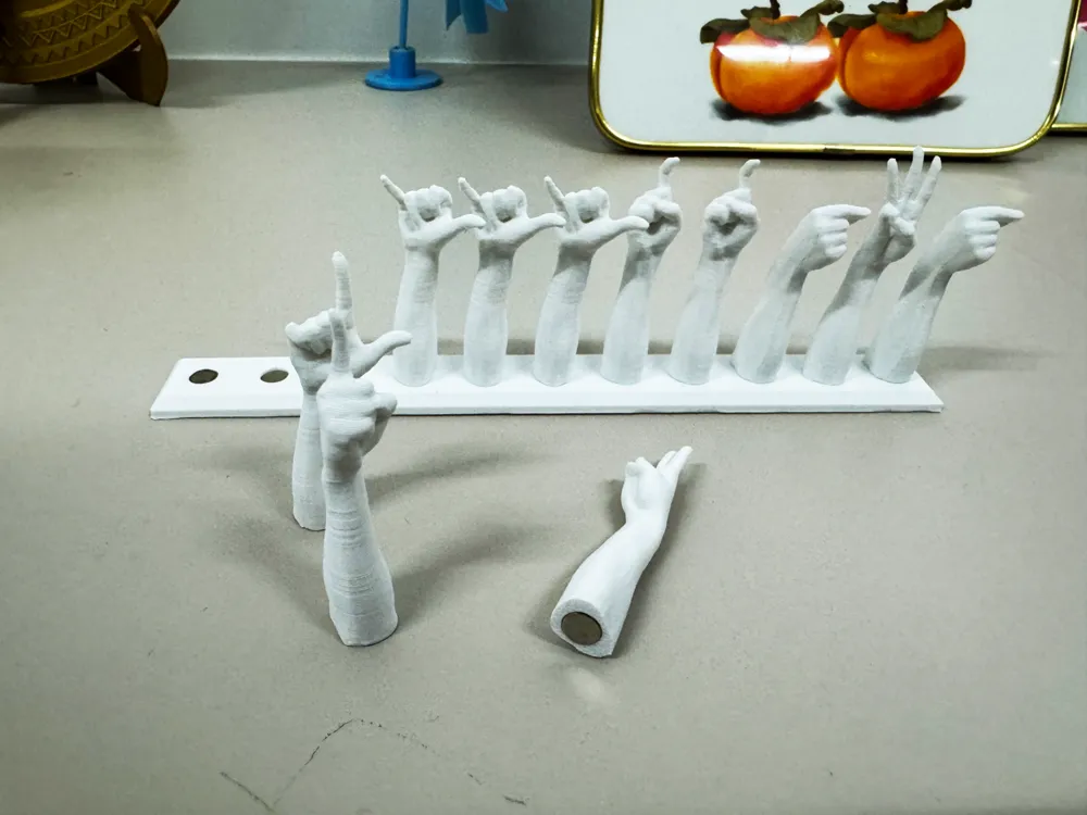 Digital Gesture Magnetic Phone Number Plate - Free 3D Print Model ...