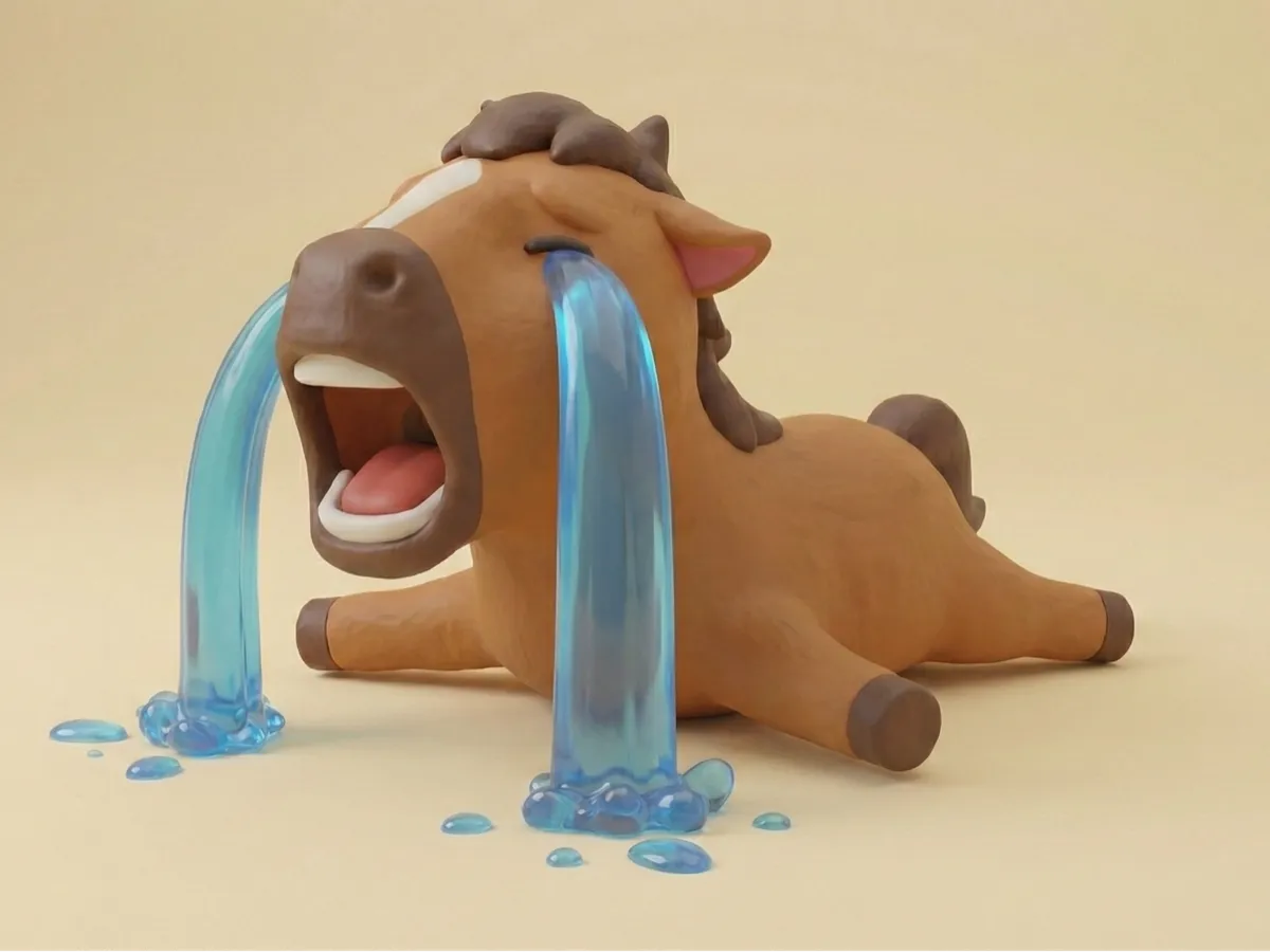 Le cheval ne cesse de « pleurer » — Figurine amusante de l'Année du ...