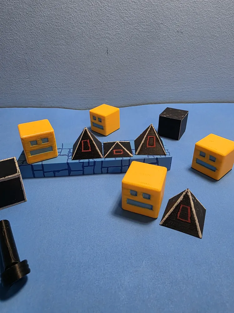 Geometry Dash Shelf Display - Free 3D Print Model - MakerWorld