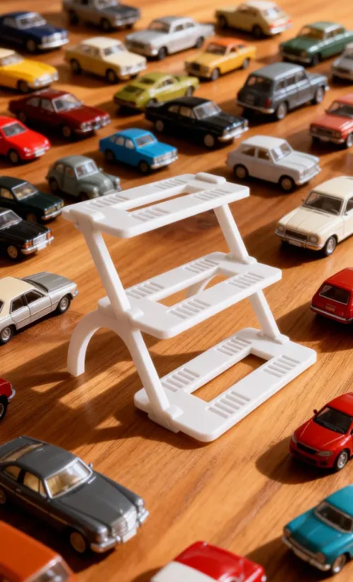 1:64 scale car model display stand, three-tier - Free 3D Print Model ...