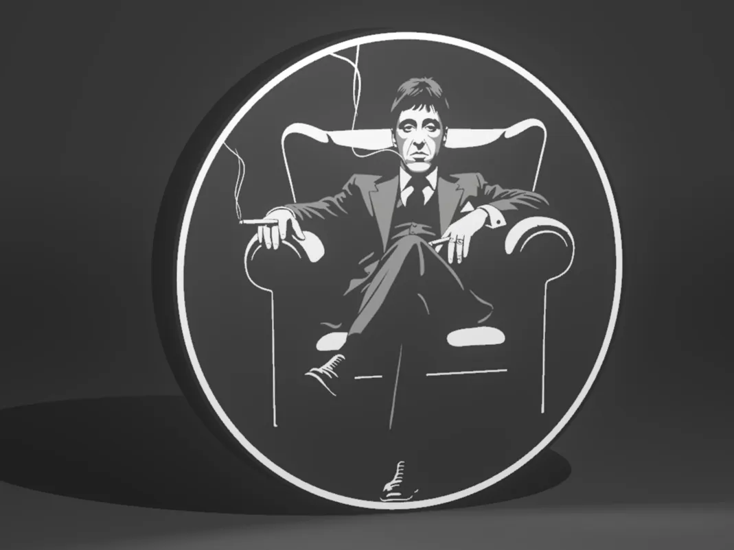 Boîte lumineuse - Scarface (Tony M) - Modèle d'Impression 3D Gratuit ...
