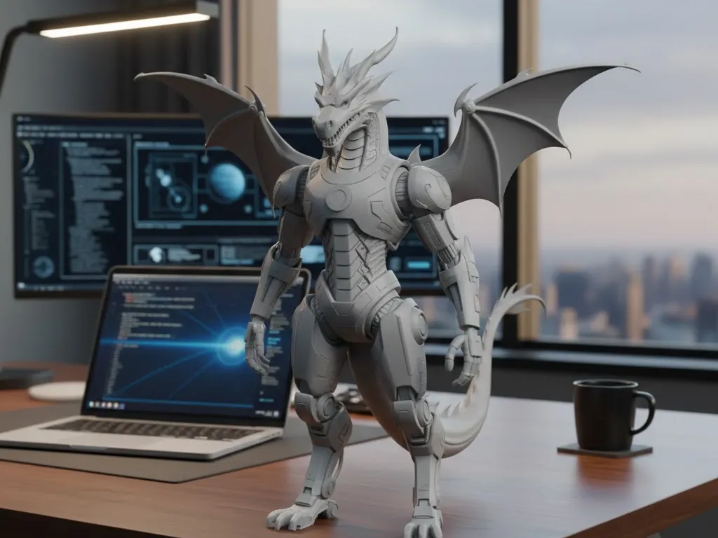 cyborg dragon - Free 3D Print Model - MakerWorld