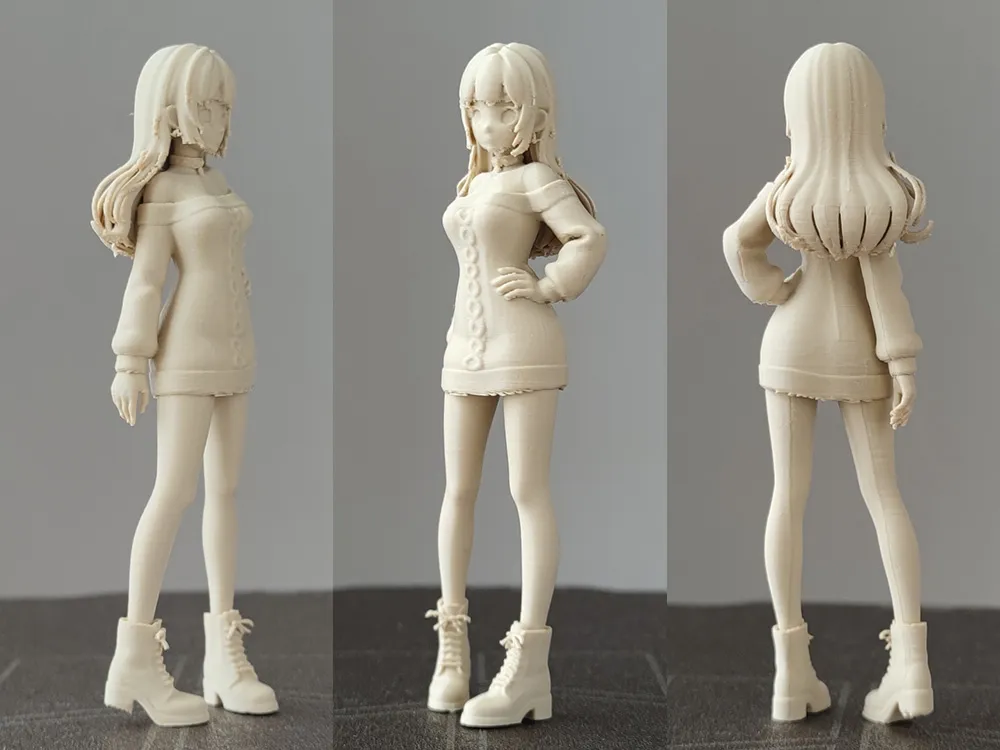 Anime girl figure - Free 3D Print Model - MakerWorld