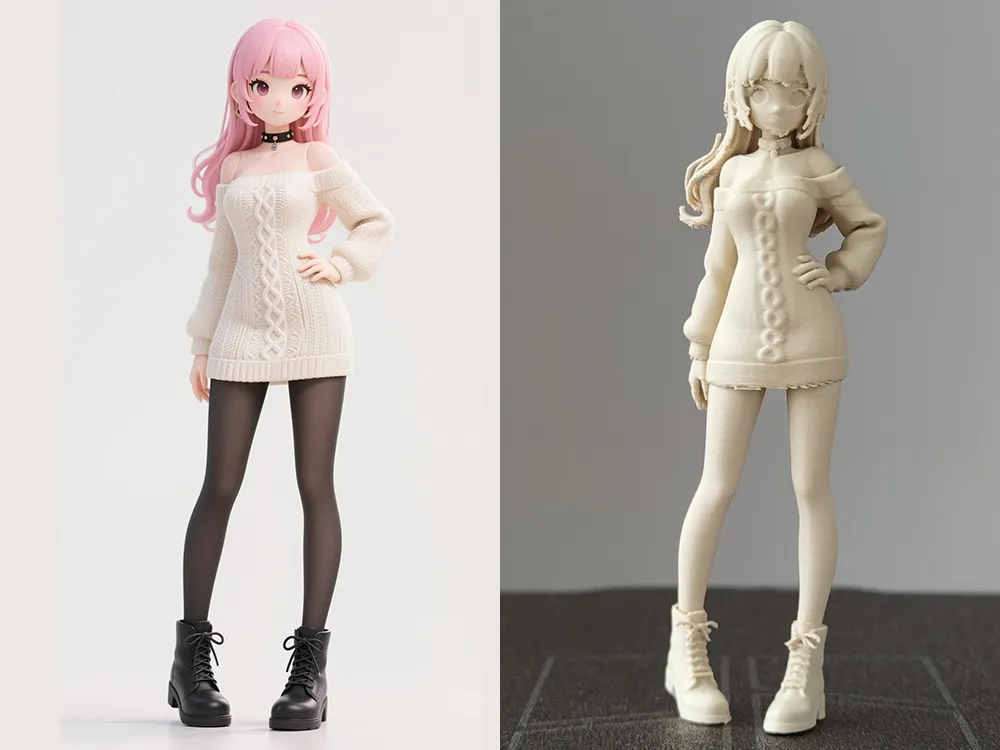 Anime girl figure - Free 3D Print Model - MakerWorld