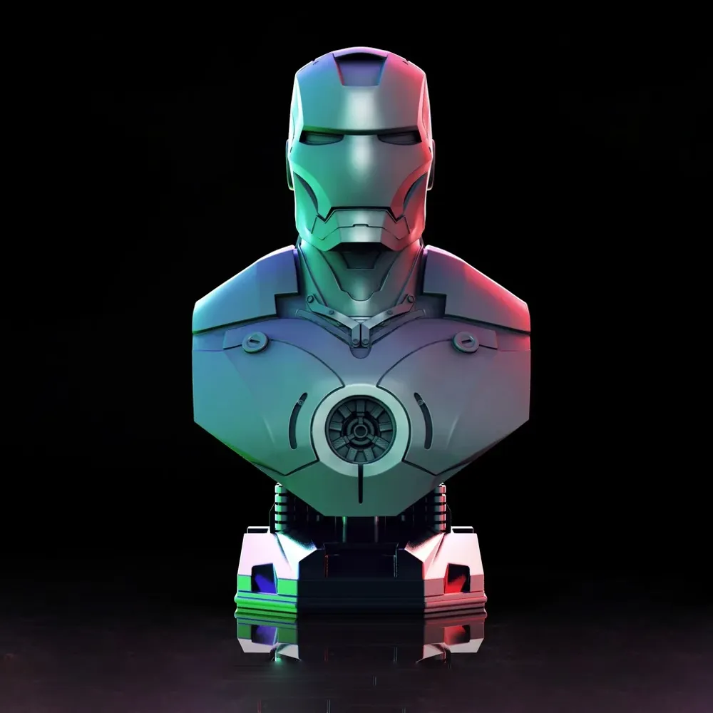 Iron Man Bust - Free 3D Print Model - MakerWorld