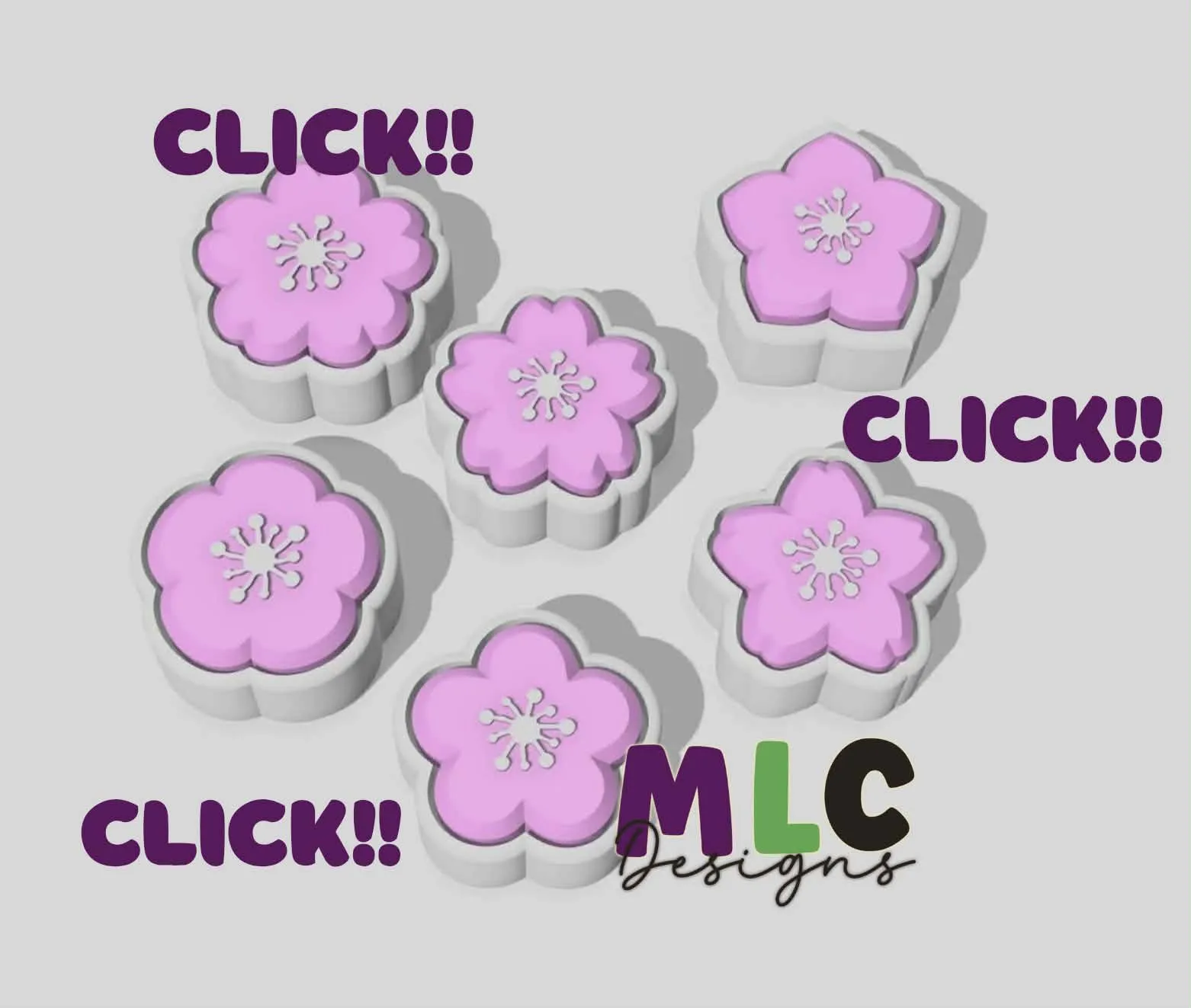 Sakura Cherry Blossom Clicker - Free 3D Print Model - MakerWorld