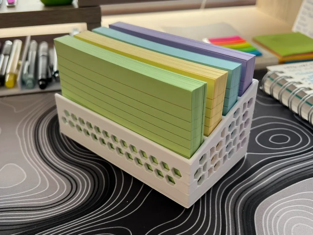 3x5 Index Card Organizer - Free 3D Print Model - MakerWorld