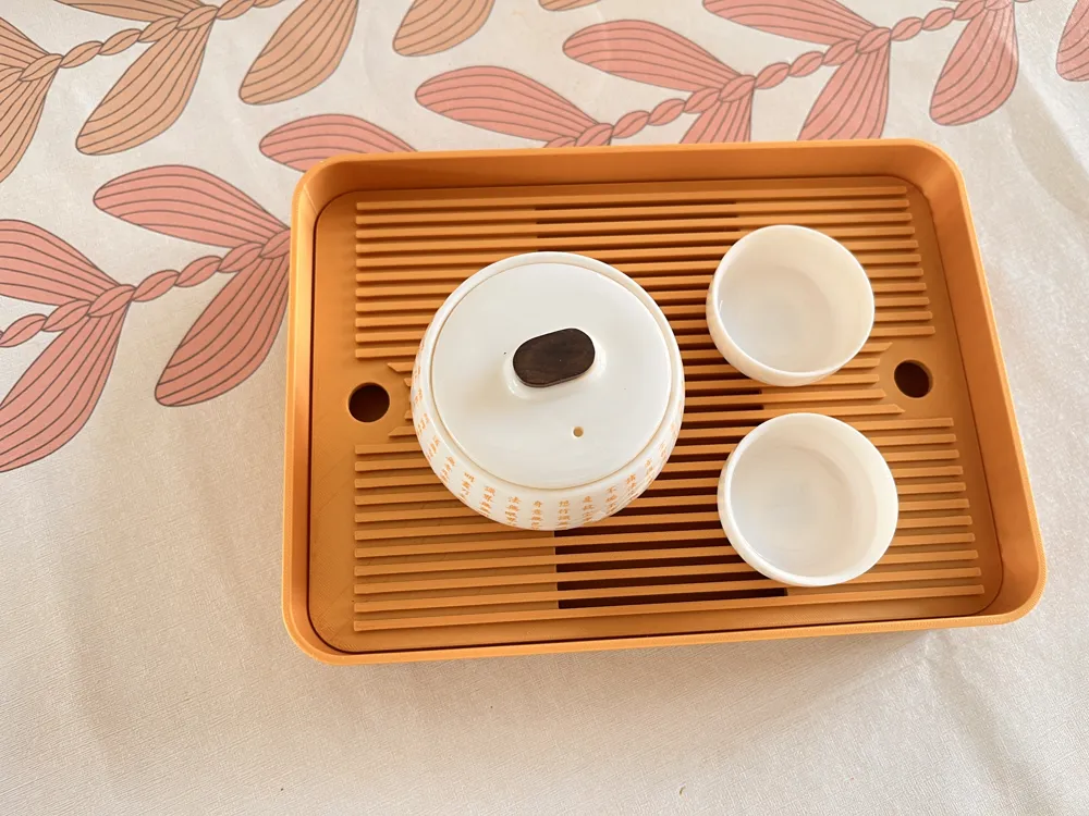 Simple tea tray, tea set, size 250*180*48 - Free 3D Print Model ...