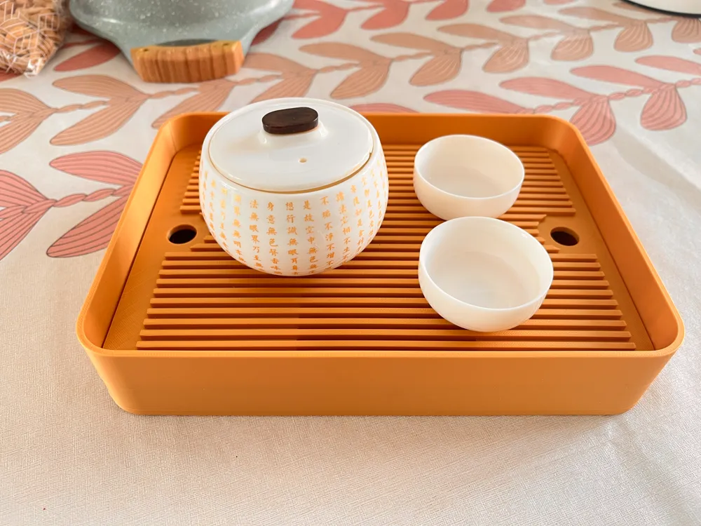 Simple tea tray, tea set, size 250*180*48 - Free 3D Print Model ...