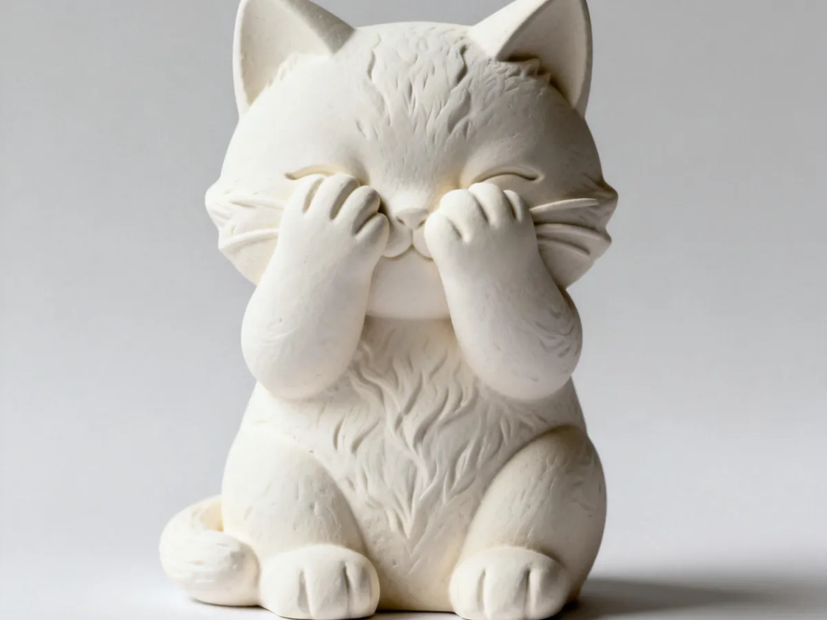 Kitten Statue One - Free 3D Print Model - MakerWorld