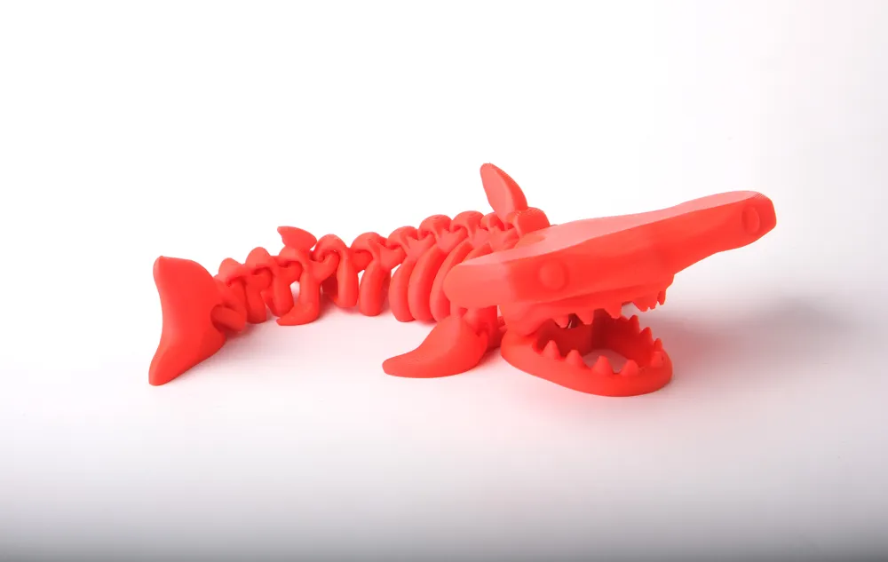 Flexi Hammerhead Shark Skeleton Articulated Toy - Free 3D Print Model ...