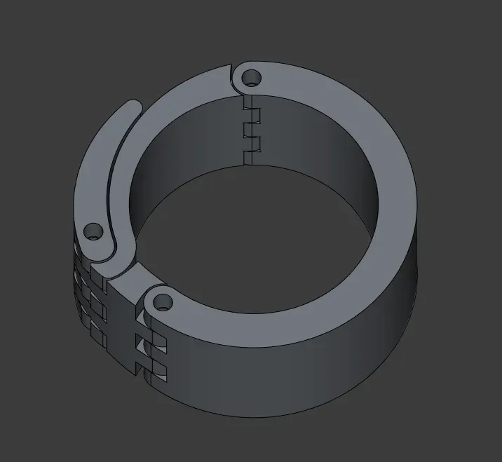 Print-in-place tube clamp, fully parametric - Free 3D Print Model ...