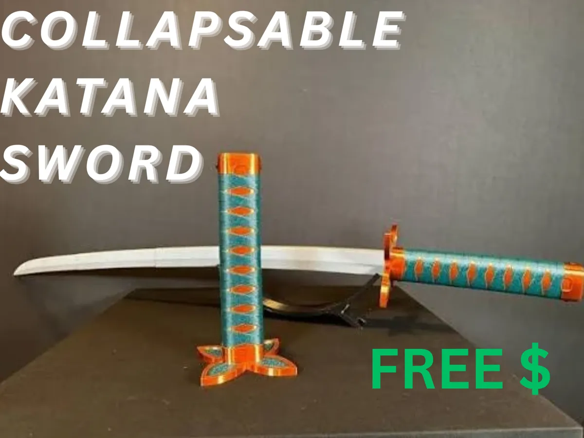 Collapsable Katana samurai sword - Free 3D Print Model - MakerWorld