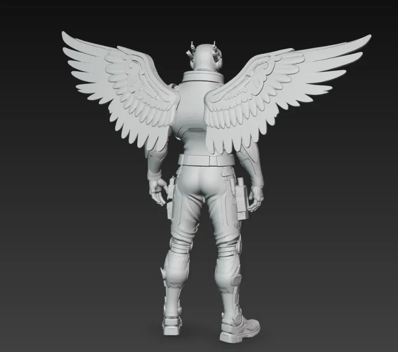 cyberpunk angel soldier 2 - Free 3D Print Model - MakerWorld