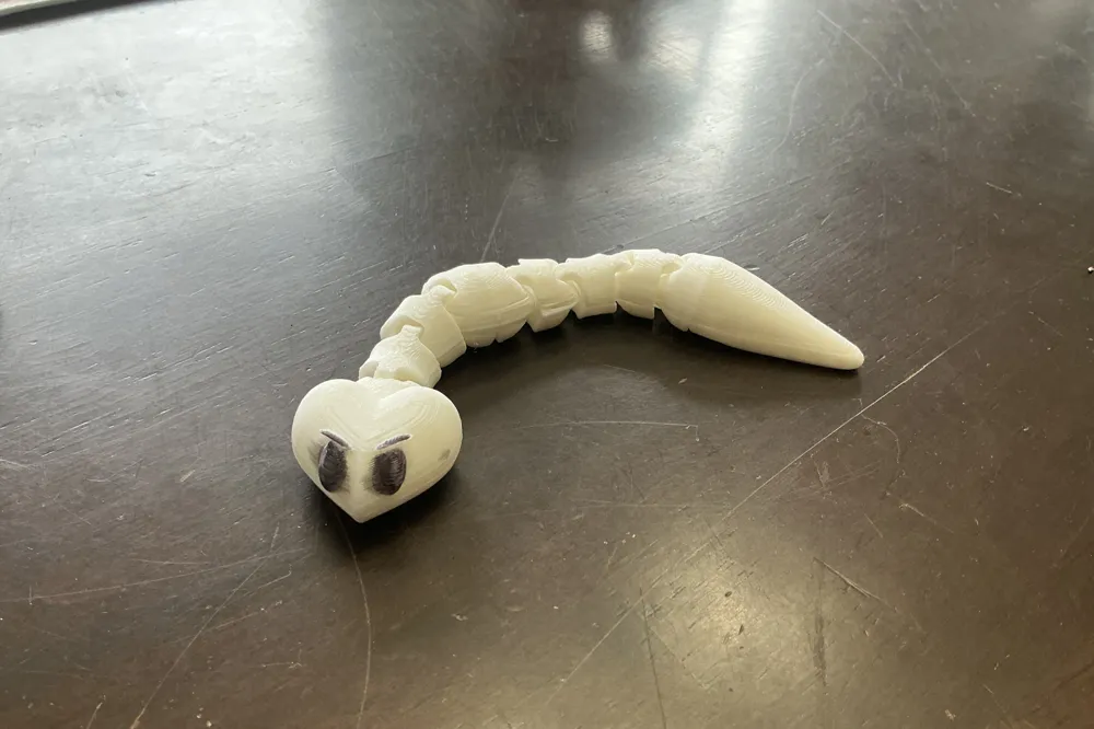 Articulated Heart-Head Snake Cute Valentine Print - Free 3D Print Model ...