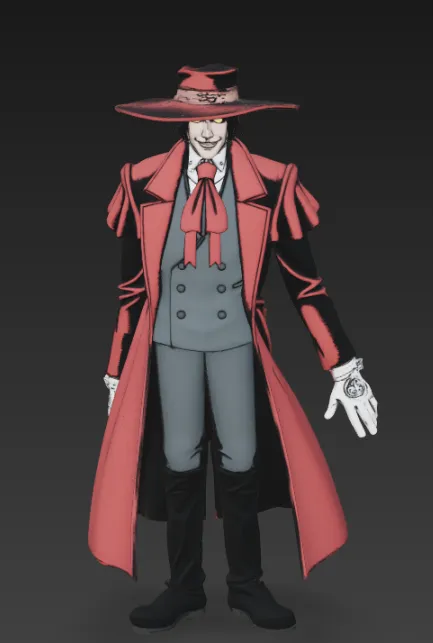 Alucard – Hellsing | Impresión 3D de Fanart en Miniatura - Modelo de ...