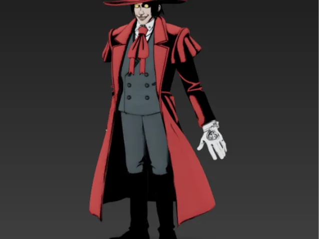 Alucard – Hellsing | Impresión 3D de Fanart en Miniatura - Modelo de ...