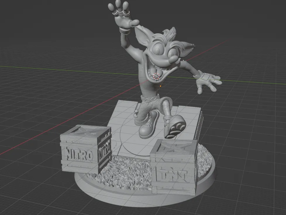 Crash Bandicoot Statue - Free 3D Print Model - MakerWorld