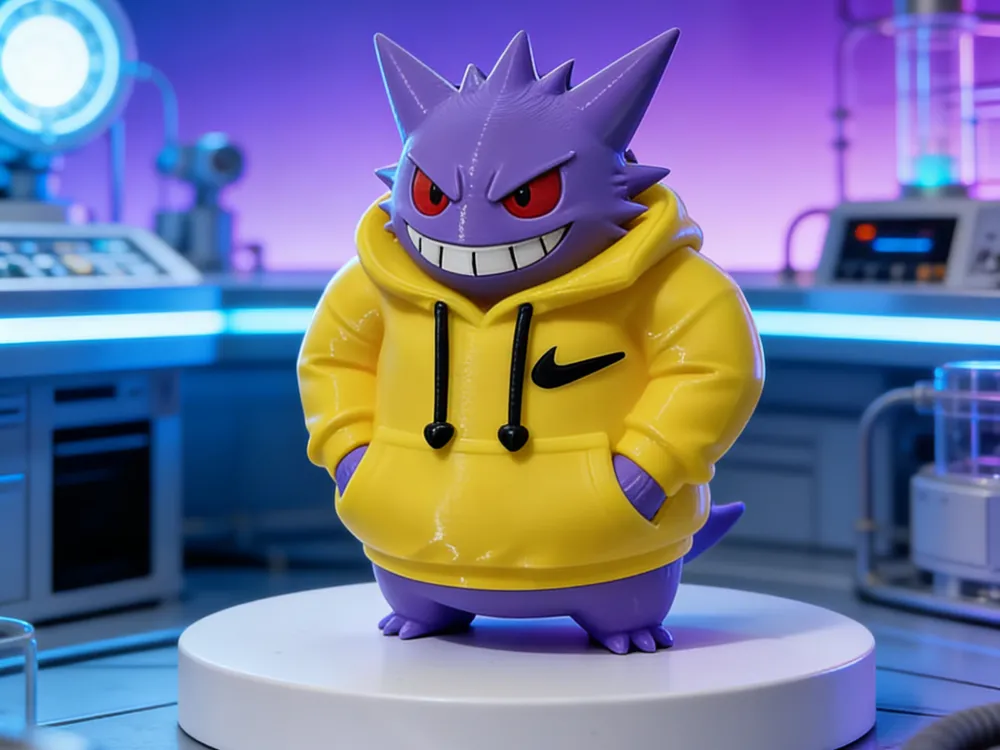 Pokemon Gengar wearing a hoodie - no AMS, disassembled and printed on ...