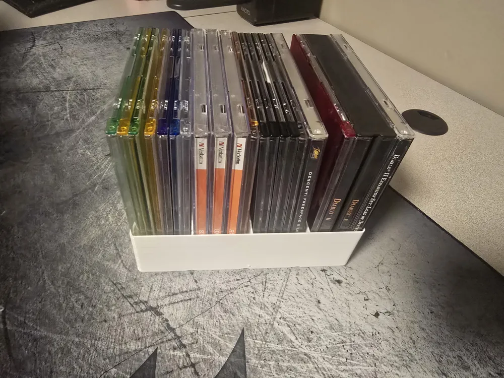 Gridfinity CD/DVD Slim Jewel Case tray - Free 3D Print Model - MakerWorld